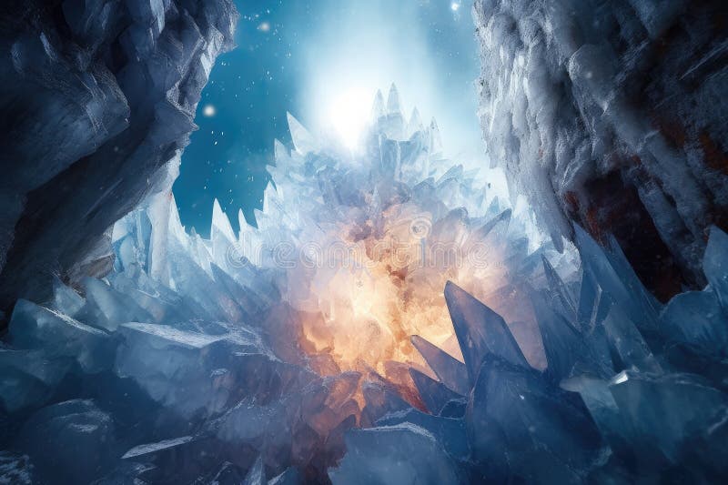 Crystalline Formations Patterns and Delicate Structures. Generative AI ...