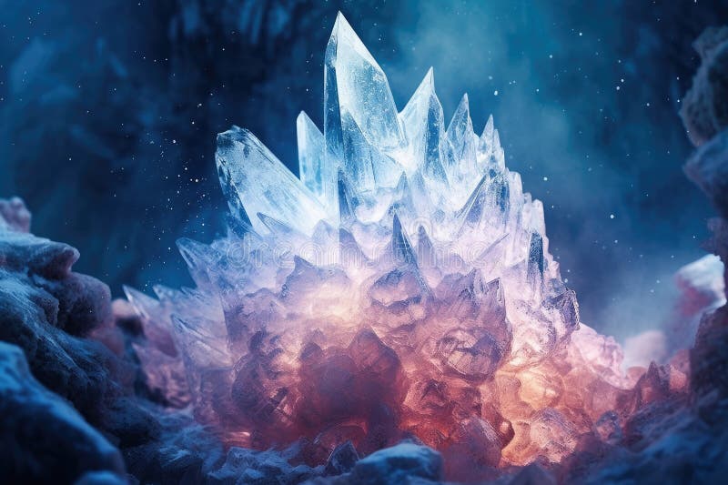 Crystalline Formations Patterns and Delicate Structures. Generative AI ...