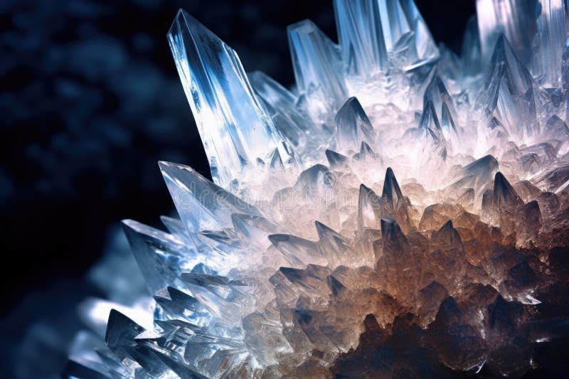 Crystalline Formations Patterns and Delicate Structures. Generative AI ...