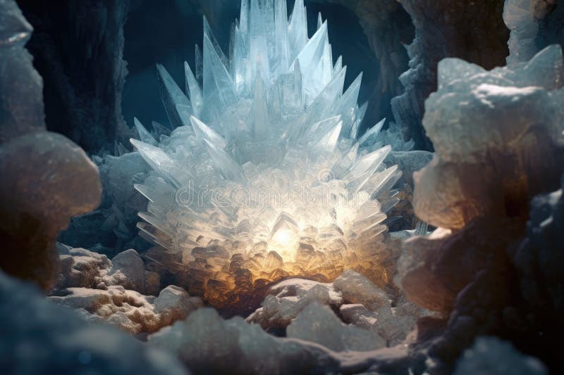 Crystalline Formations Patterns and Delicate Structures. Generative AI ...