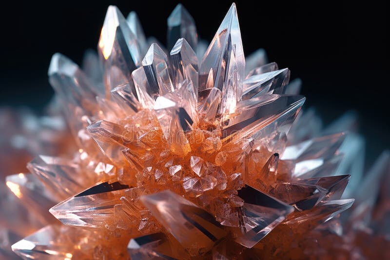 Crystalline Formations Patterns and Delicate Structures. Generative AI ...