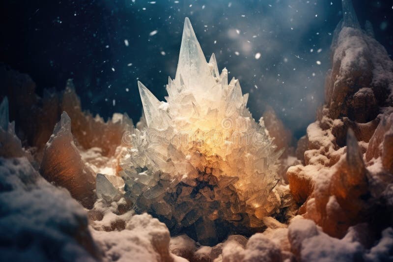 Crystalline Formations Patterns and Delicate Structures. Generative AI ...