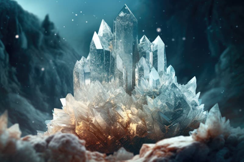 Crystalline Formations Patterns and Delicate Structures. Generative AI ...