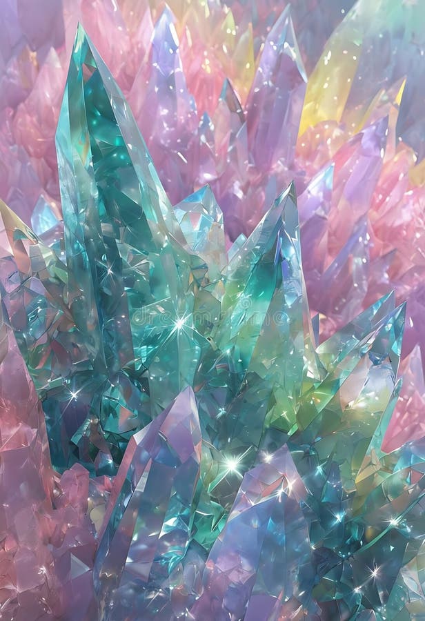 Crystalline Fragments Across Dimensions Stock Illustration ...