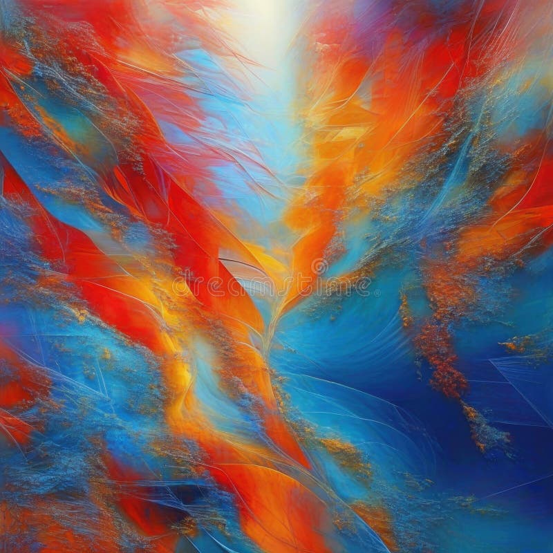 Crystalline Fusion a Symphony of Color and Form Stock Illustration ...