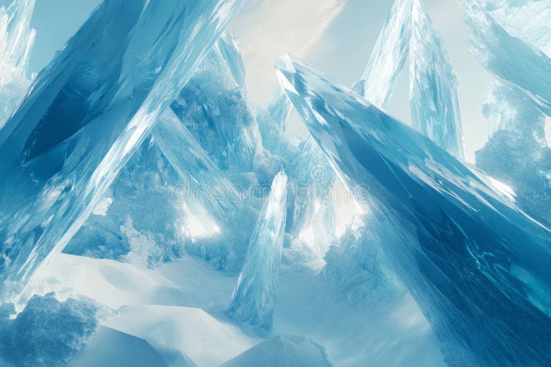 A Crystalline Hexagonal 3D Background Where Frozen Ice-like Structures ...