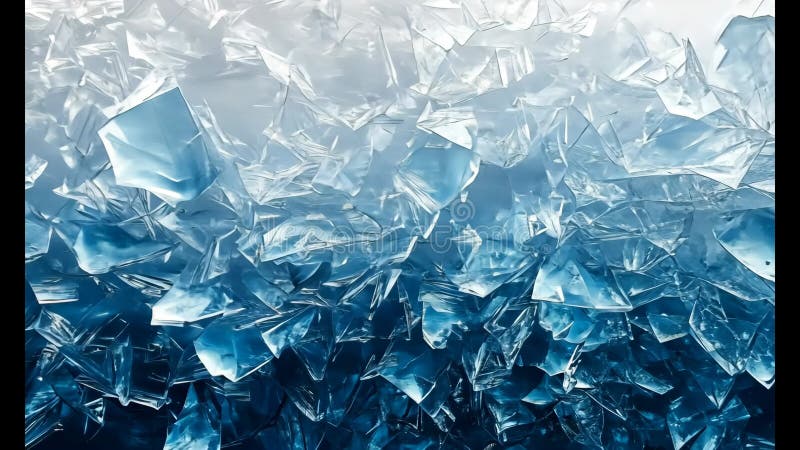 Crystalline Ice Patterns Forming and Shifting Over Time Stock Video ...