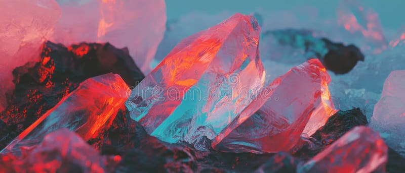 Crystalline Ice Surface Illuminated by Soft Lighting with a Hyper ...