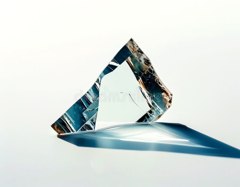 A Crystalline Shard Reflecting Light on a Serene Surface Creates ...