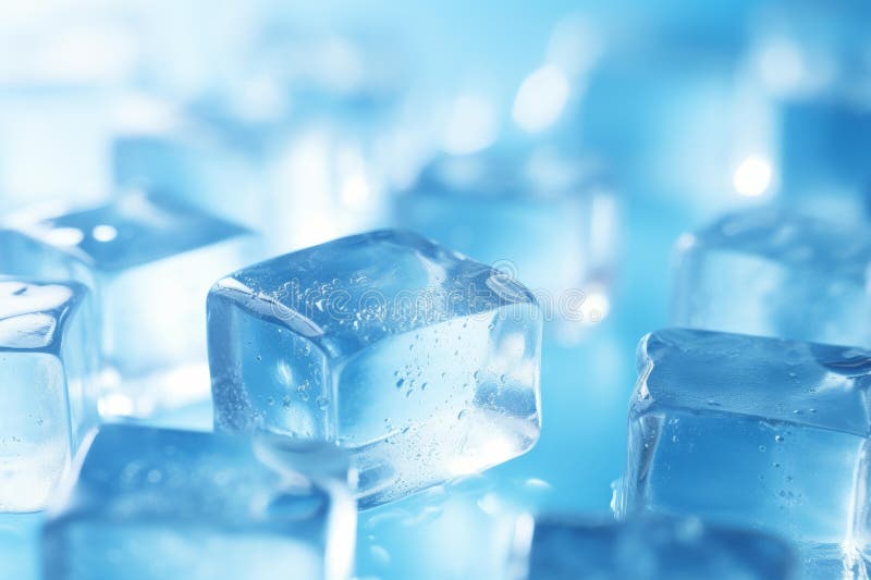 Crystalline Smooth Ice Cubes Light. Generate Ai Stock Illustration ...