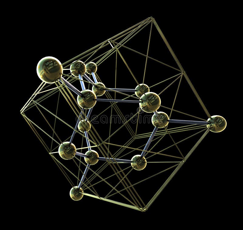 Crystalline Structure of Diamond Box Stock Illustration - Illustration ...