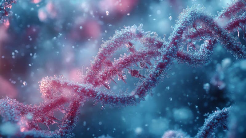 Crystalline Structure of a DNA Helix Molecule Stock Illustration ...