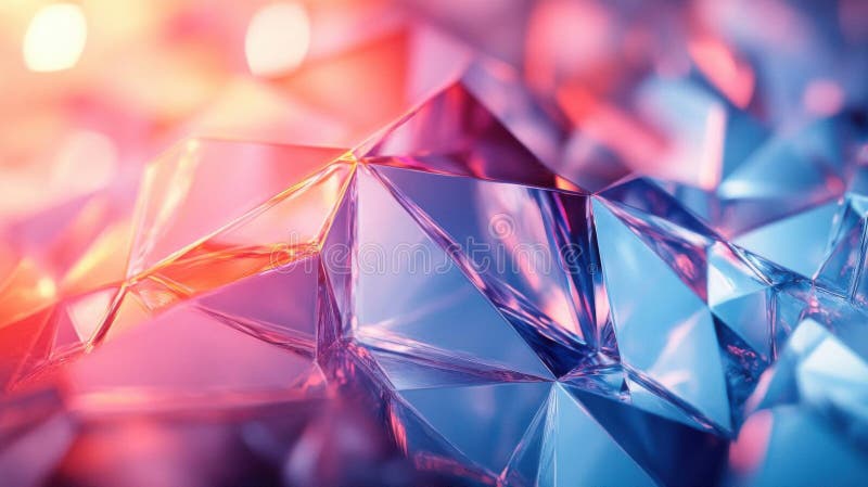 Crystalline Structure Forms with Light Refracting Geometric Shapes ...