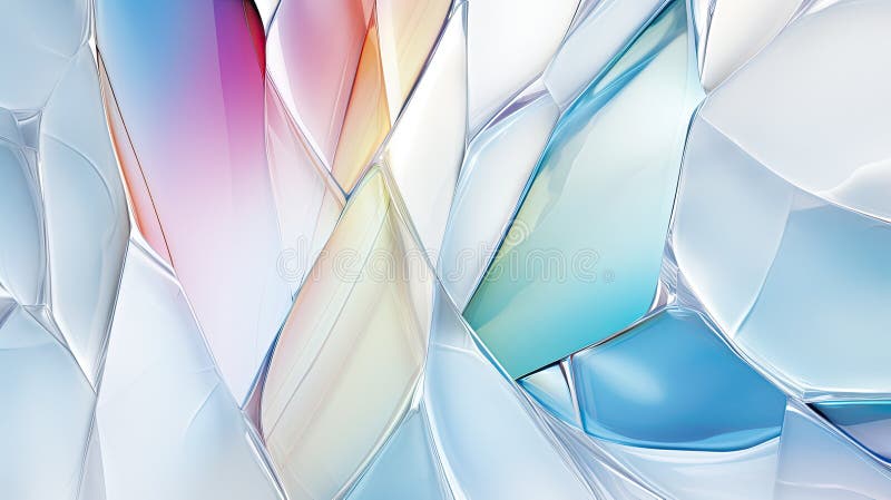 Crystalline Structure Made of Transparent Blocks. Illustration for ...