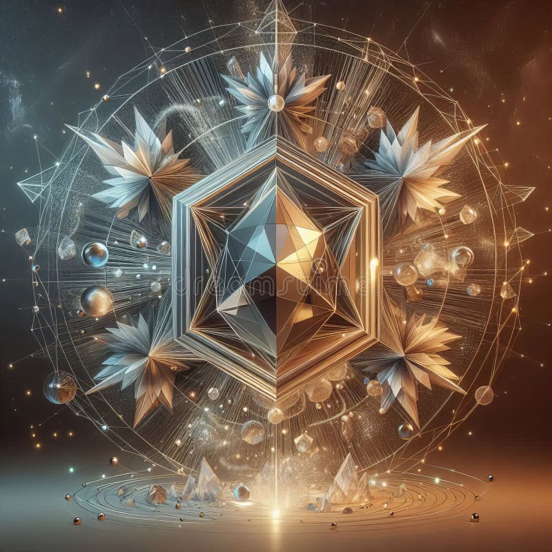 Crystalline Structures Decor Inspired by the Geometric Forms of Stock ...