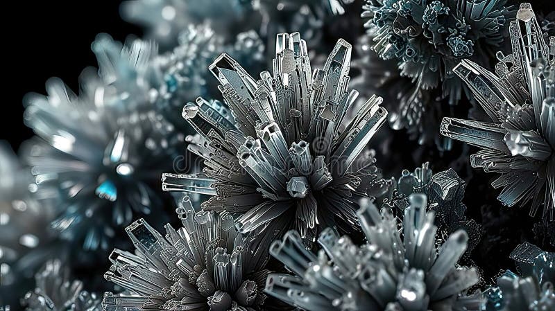 Crystalline Structures with Intricate Internal Patterns Stock ...
