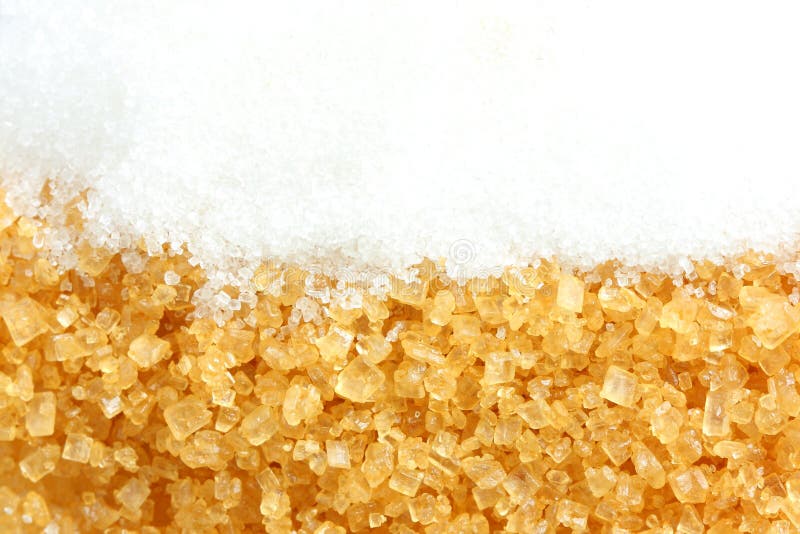 Crystalline Sugar and Granulated Sugar Stock Photo - Image of granule ...