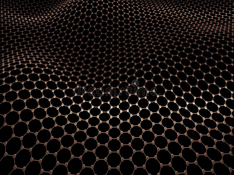 Crystallized Carbon Hexagonal System Stock Illustration - Illustration ...