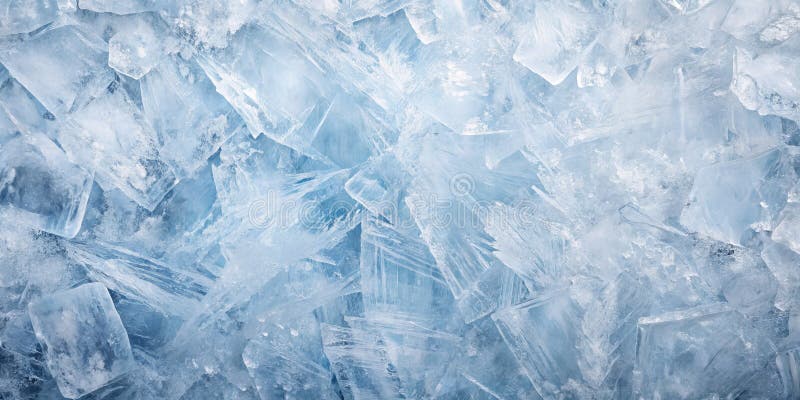 Crystallized Ice - Closeup of Fragmented Ice Cubes, Abstract Texture ...