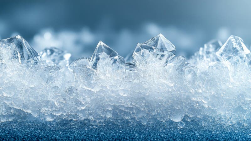 Crystallized Ice Formation Close Up View Stock Illustration ...