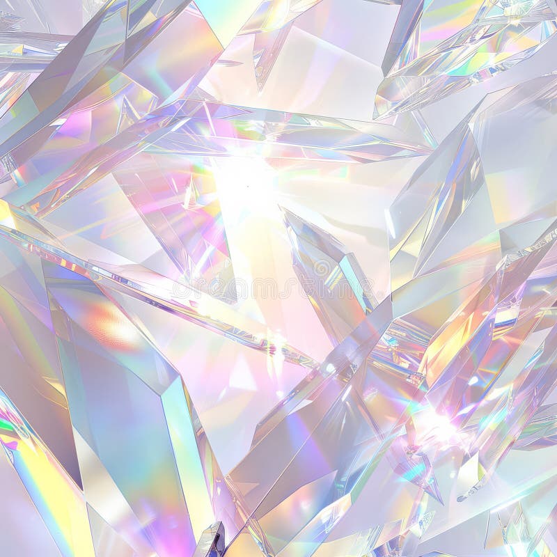 Crystals Bursting with Vibrant Colors in a Close Up View Stock ...