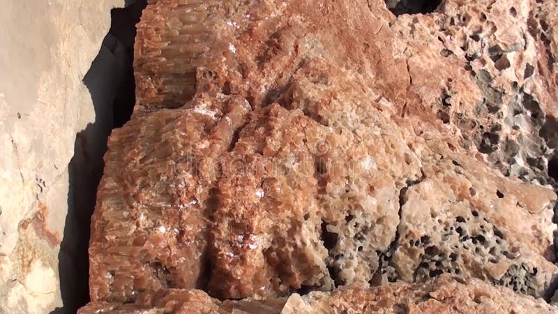 Calcite Cliff of Pamukkale, White Travertines in Turkey Stock Footage ...