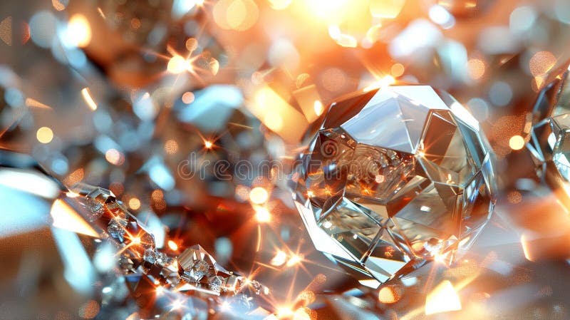Shimmering Crystals Reflecting Light in an Elegant Display of ...