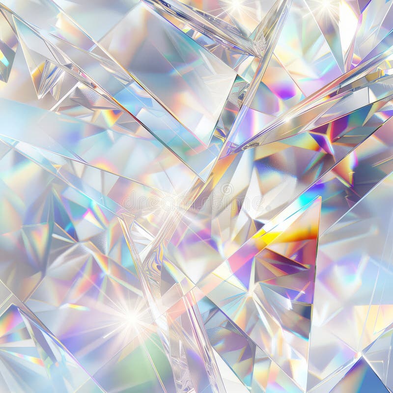 Crystals Explode into Vibrant Colors in a Fantastical World Stock ...