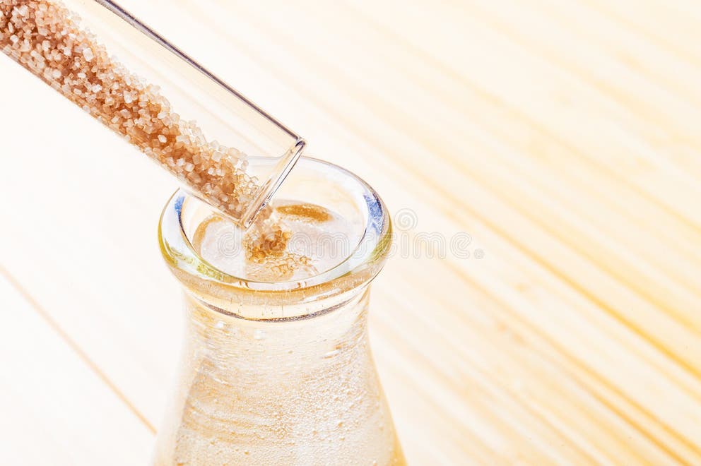 Crystals Falling into a Flask Stock Photo - Image of falling, copyspace ...