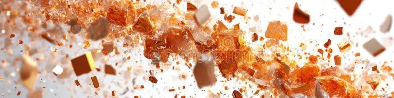 Crystals Floating on Air and Bursting with Color Stock Illustration ...