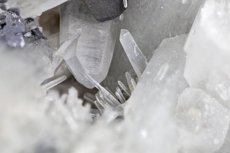 Crystals Growing in Sharp Rock Structure Stock Image - Image of sharp ...