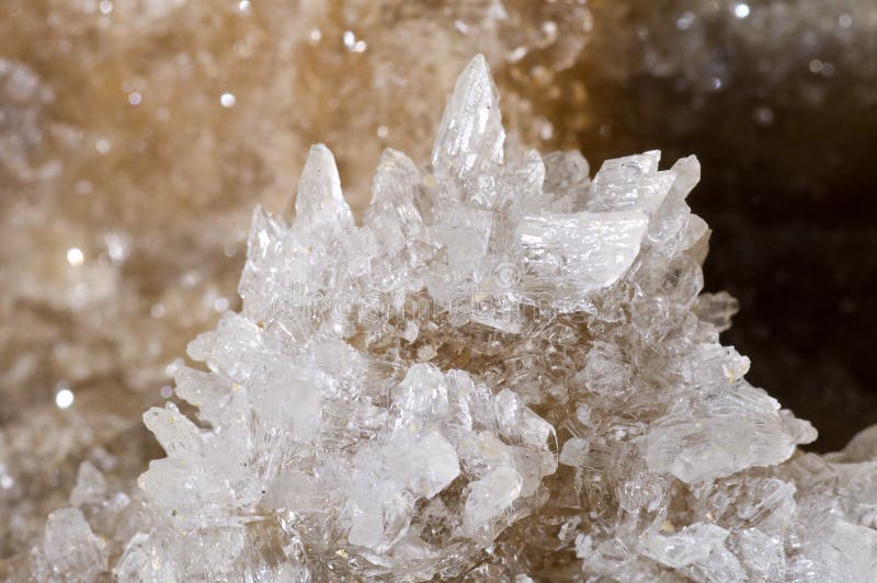 Crystals of gypsum stock image. Image of gypsum, black - 6869495
