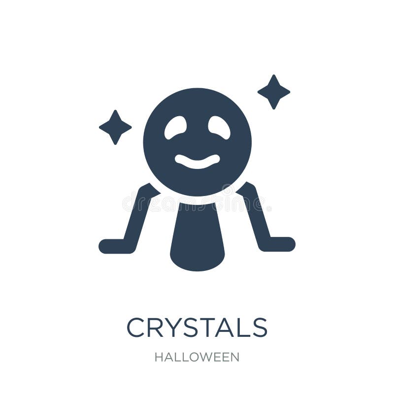 Crystals Icon in Trendy Design Style. Crystals Icon Isolated on White ...