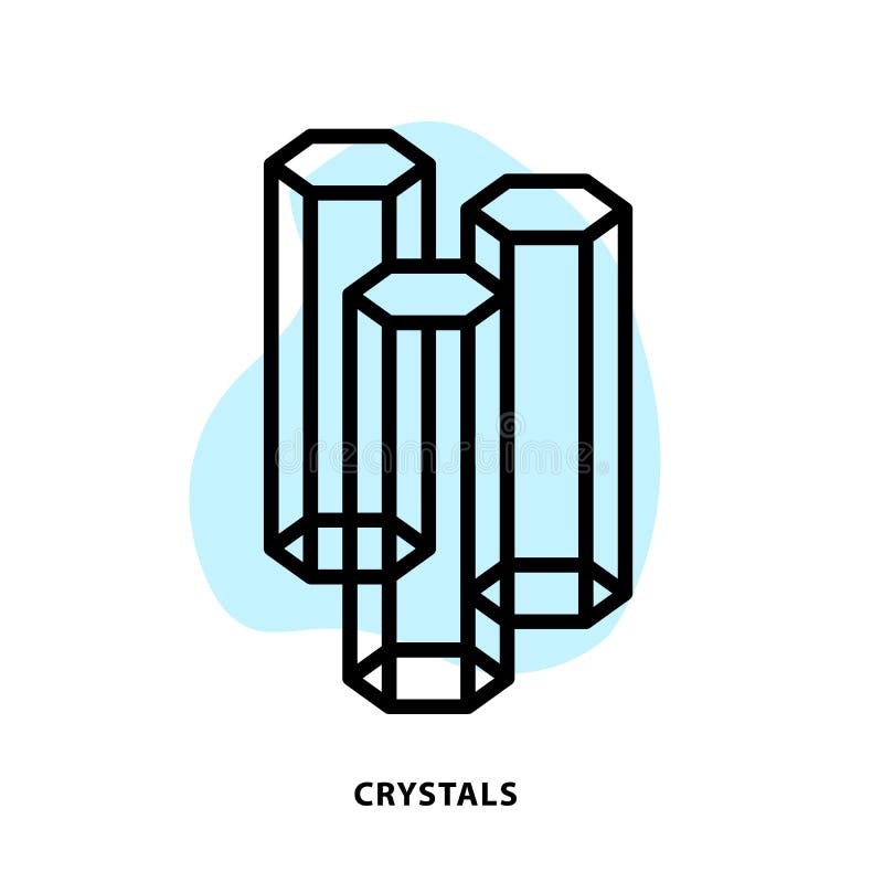 Crystals Linear Icon Design for Application or Web Design Template ...
