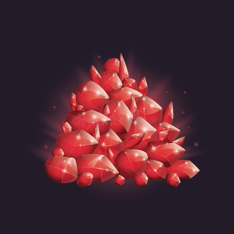 Crystals and Natural Minerals. Cartoon Magic Gemstones. Game Assets ...