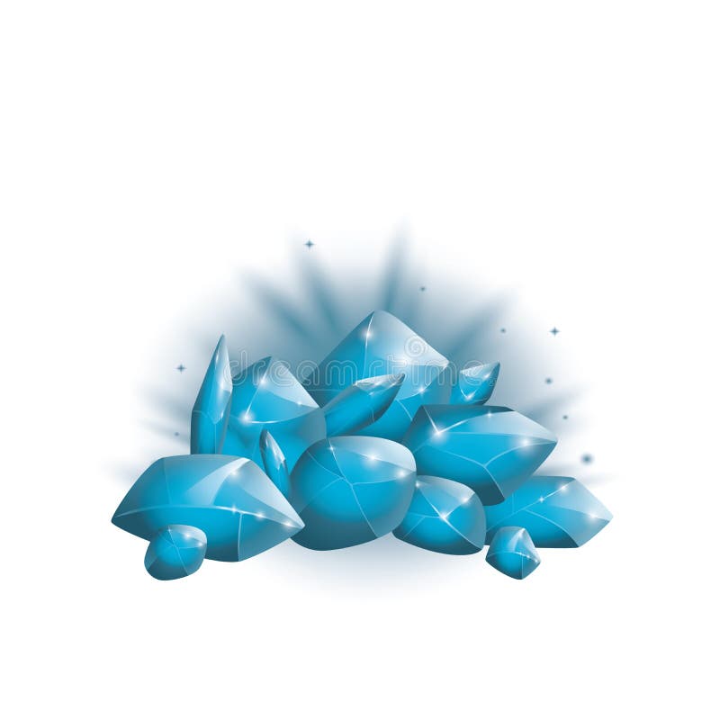 Crystals and Natural Minerals. Cartoon Magic Gemstones. Game Assets ...