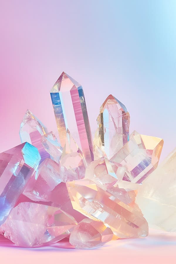 Crystals on Pastel Background Stock Image - Image of wallpaper ...