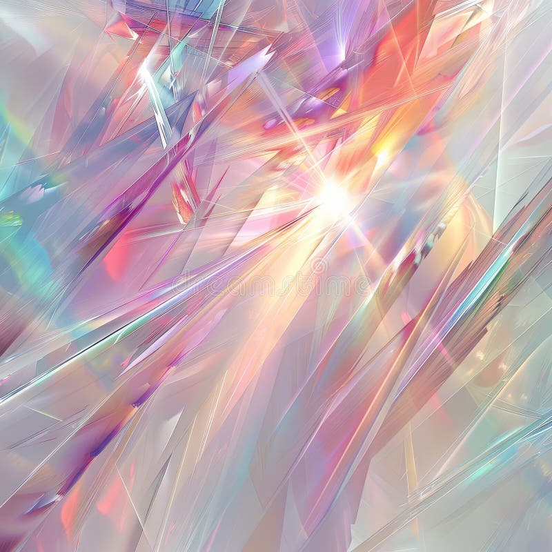 Crystals Refract Light into a Vibrant Rainbow Display Stock ...