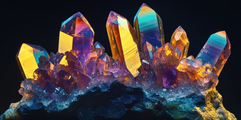 Crystals on Rock stock image. Image of scenery, science - 376724839
