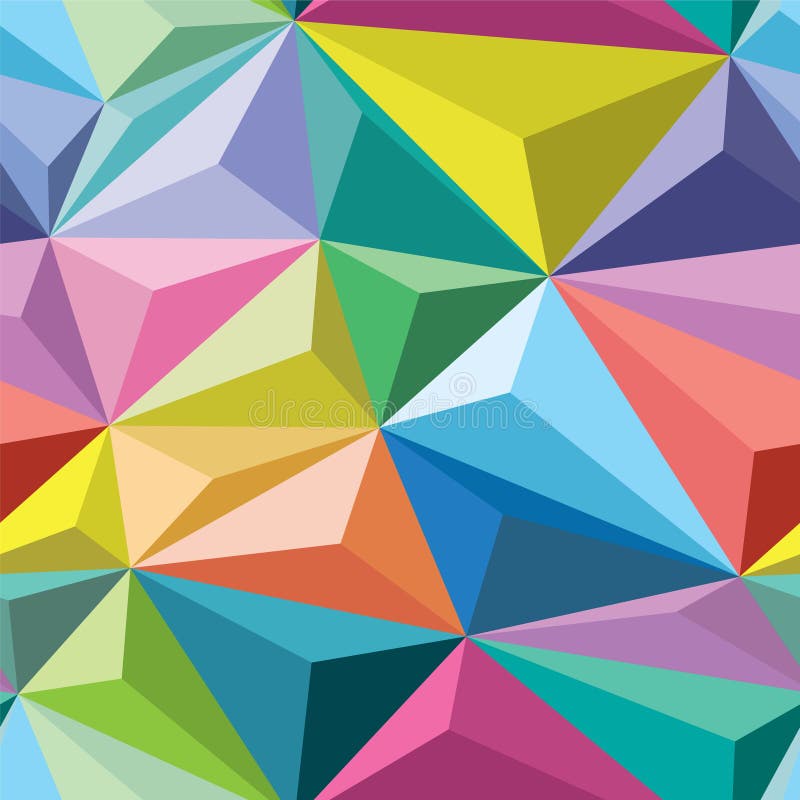 Vector Seamless Geometric Brilliant Pattern - Abst Stock Vector ...