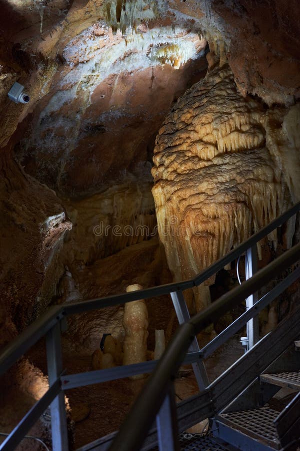 Crystals on Speleothemes in a Cave Stock Image - Image of natural ...