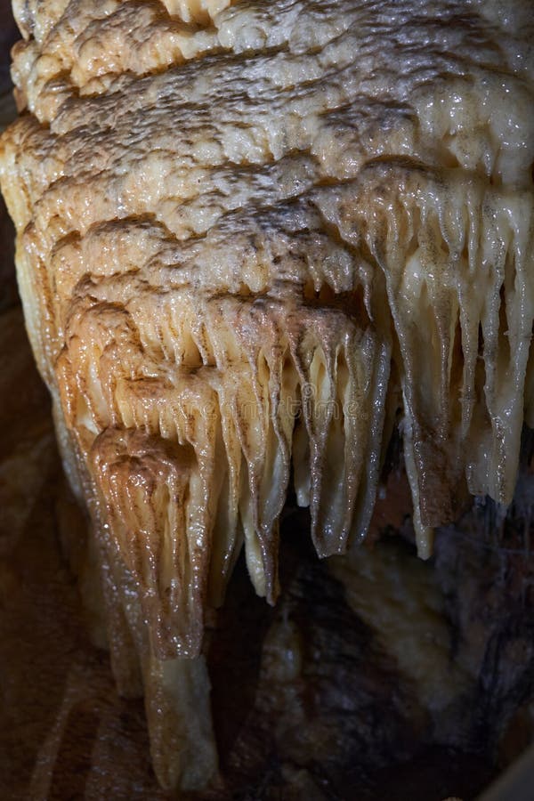 Crystals on Speleothemes in a Cave Stock Photo - Image of nature ...