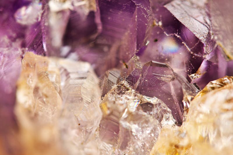 Crystals. Structure of the Stone. Beautiful Background from Purple ...