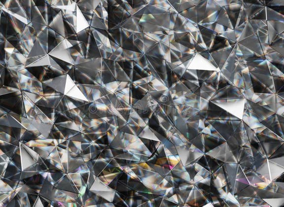 Crystals Texture with Prism Spectrum Caustic Reflection Close Up ...