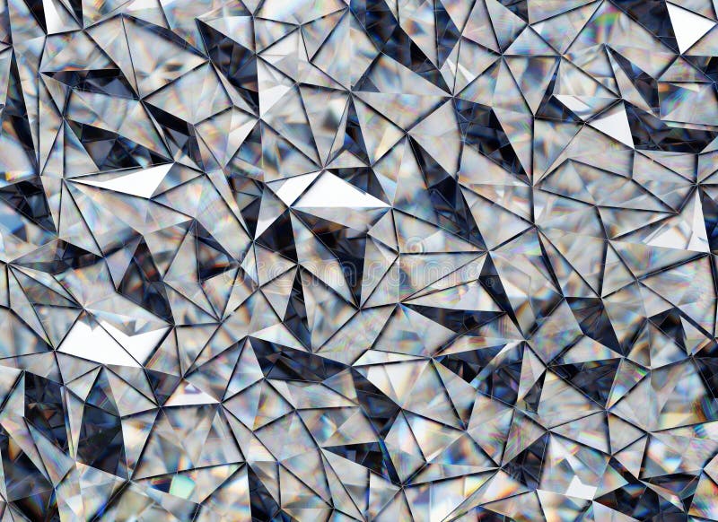 Crystals Texture with Prism Spectrum Caustic Reflection Close Up ...