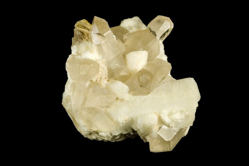 Crystals of Topaz, Quartz and Feldspar Stock Image - Image of mineral ...