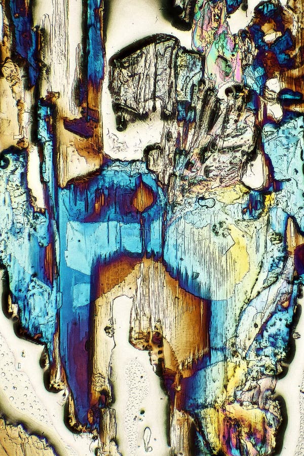 Microscope-Art with Blazing Crystals Stock Image - Image of phantastic ...