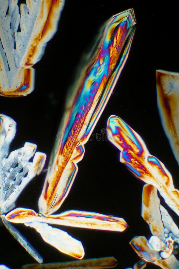 Crystals Under Microscope stock image. Image of colors - 6020643