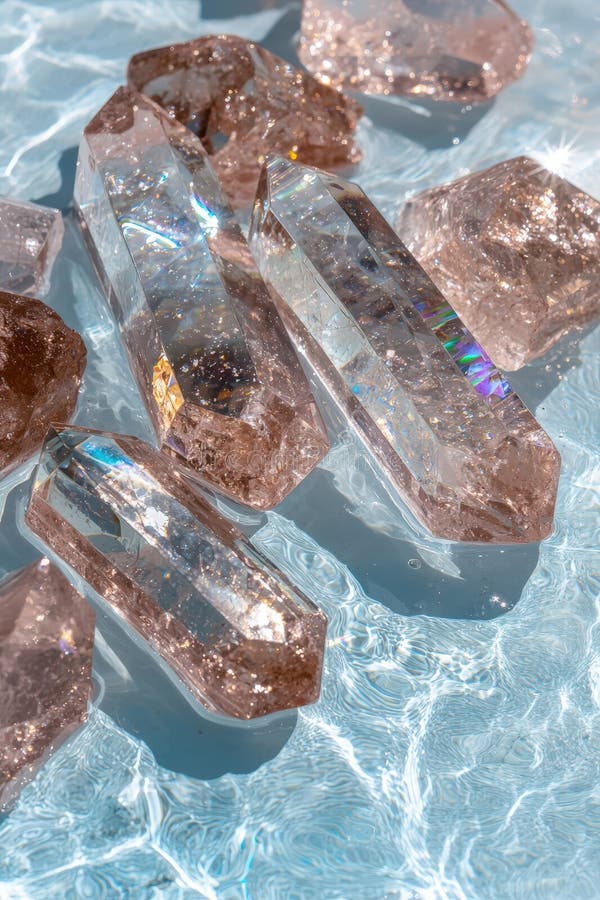 Crystals in Water Sparkling in the Sun. Stock Illustration ...