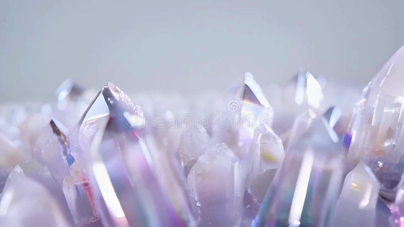Crytals Surface with Moving Camera in Forward Motion Stock Video ...
